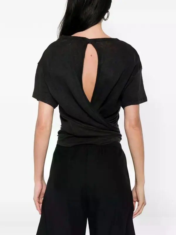 IRO PARIS Sorenza Open-back T-shirt - Black