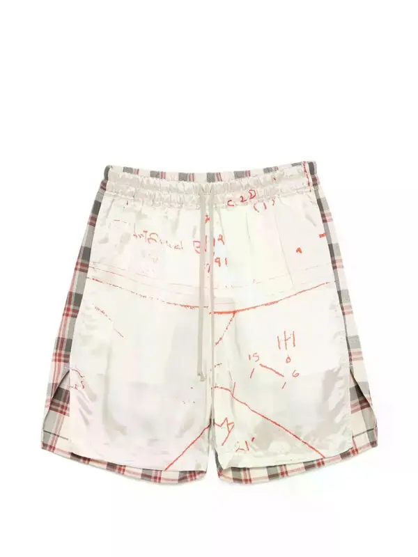 Rick Owens Plaid Pattern Shorts - Neutrals