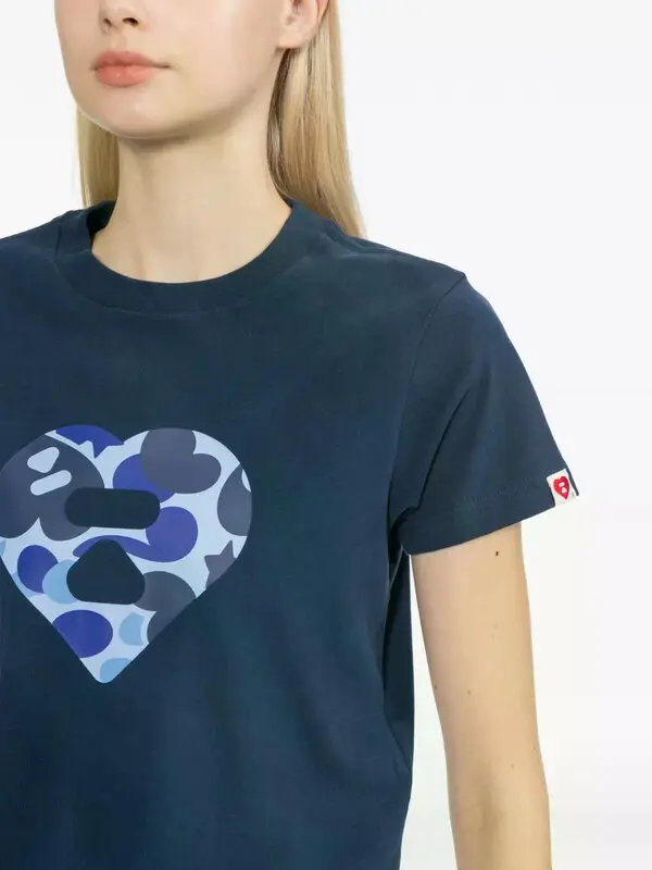 AAPE BY *A BATHING APE Heart-printed T-shirt - Blue