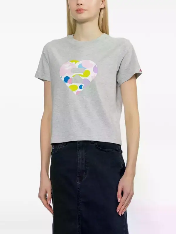 AAPE BY *A BATHING APE Heart-print T-shirt