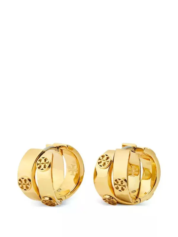 Tory Burch Icon Double Hoop Earrings - Gold