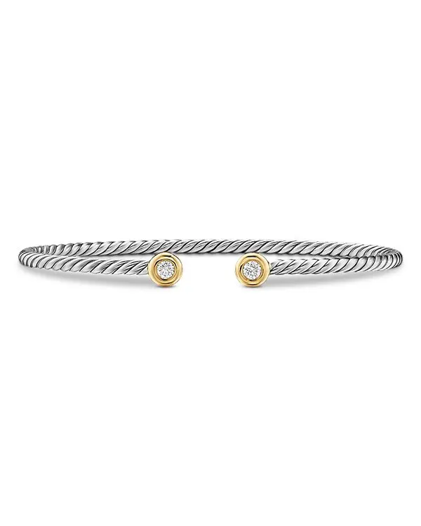 David Yurman Micro Cable Flex Bracelet - Silver