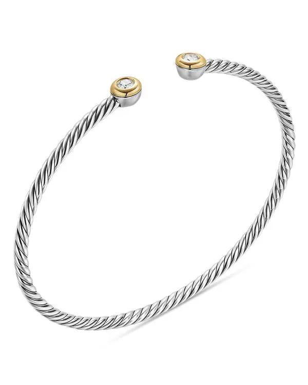 David Yurman Micro Cable Flex Bracelet - Silver