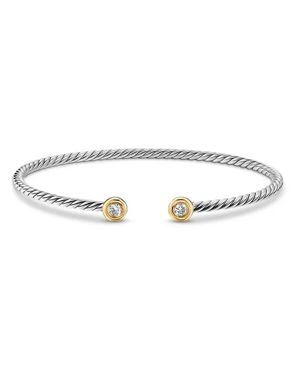 David Yurman Micro Cable Flex Bracelet - Silver