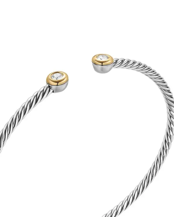 David Yurman Micro Cable Flex Bracelet - Silver