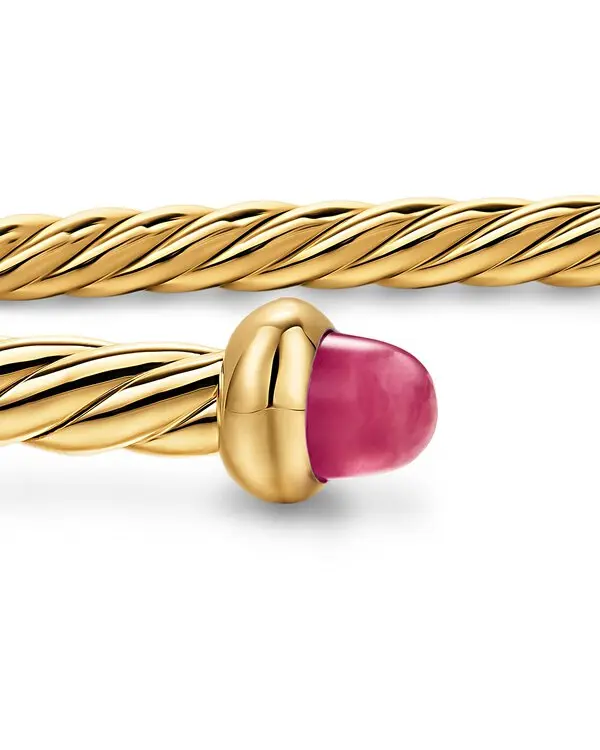 David Yurman Micro Cablespira Flex Bracelet - Ruby/gold