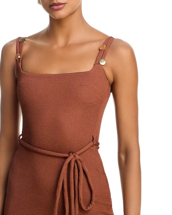 PatBO Cora Knit Mini Dress - Brown