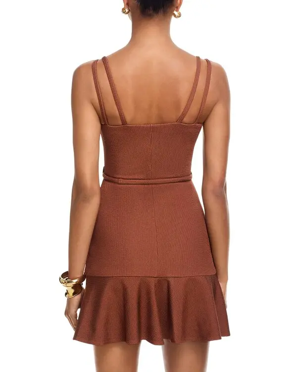 PatBO Cora Knit Mini Dress - Brown