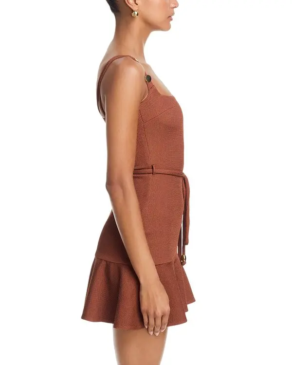 PatBO Cora Knit Mini Dress - Brown