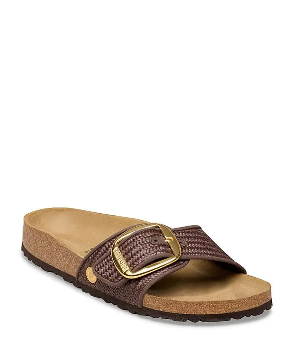 BIRKENSTOCK Madrid Big Buckle Raffia Sandals - Raffia Carafe
