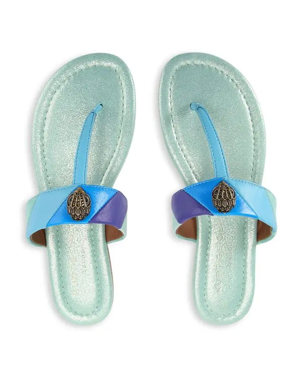 Kurt Geiger Kensington T-bar Sandals - Open Blue