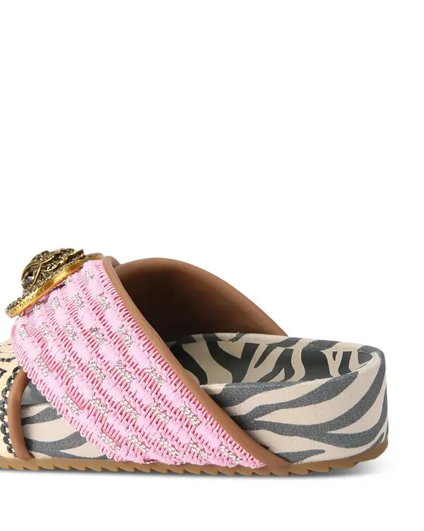 Kurt Geiger Chelsea Crisscross Sandals - Open Pink