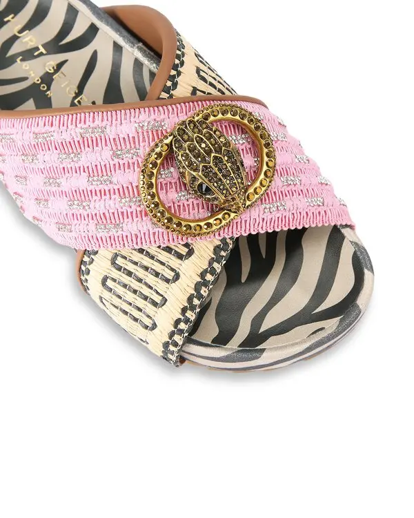 Kurt Geiger Chelsea Crisscross Sandals - Open Pink