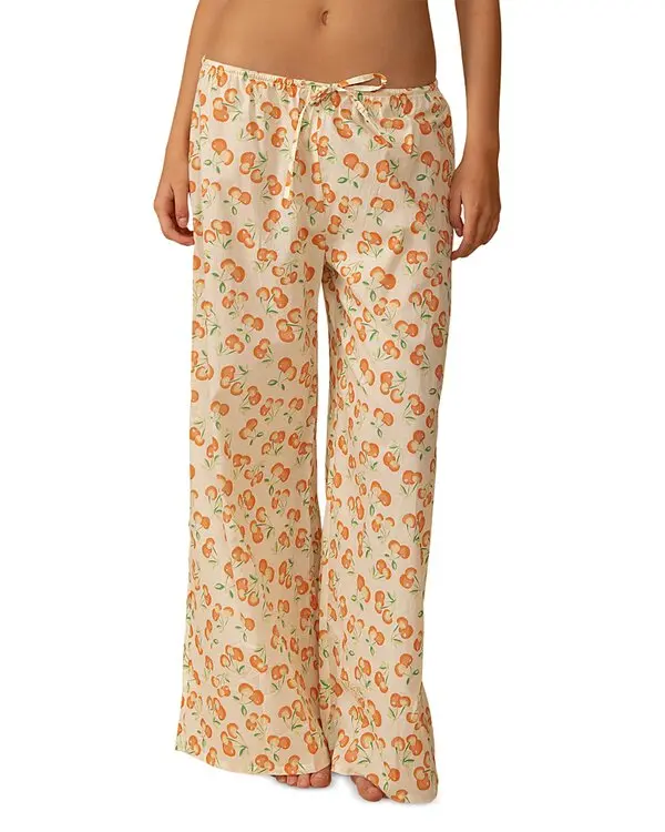MONTCE Drawstring Wide Leg Cover Up Pants - Chery Sherbet