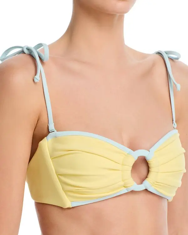 MONTCE Bandeau Bikini Top With Ring Detail - Sunshine Binded