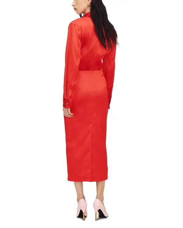 WILLY CHAVARRIA Woven Polo Dress - Red Hot