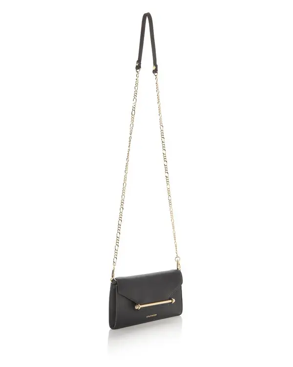 Strathberry Multrees Convertible Leather Wallet - Black