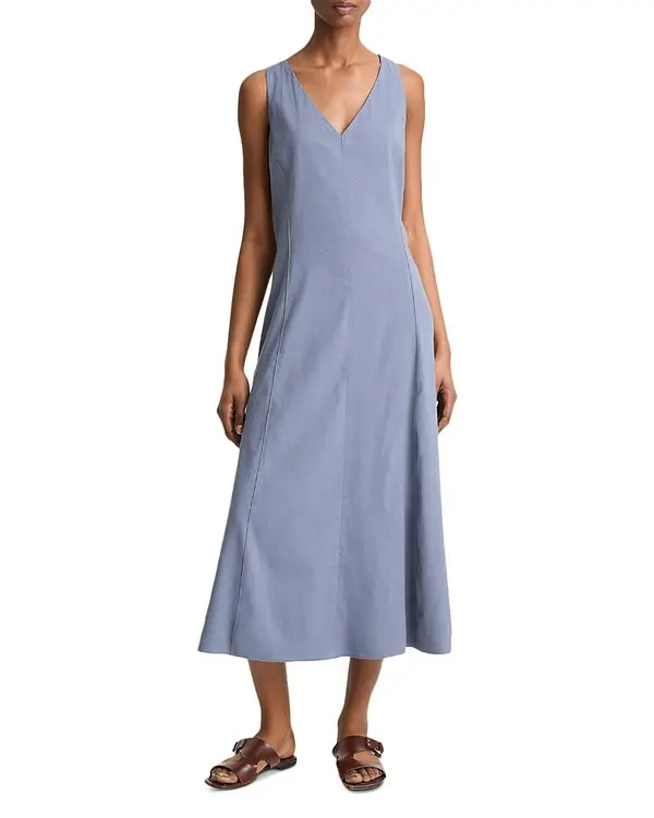 Vince V-neck Dress - Azul