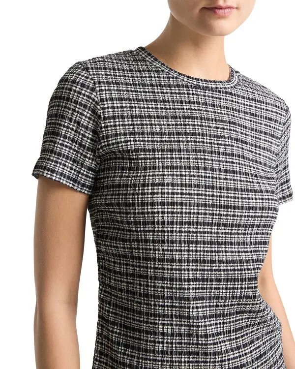 Vince Checked Crewneck Top