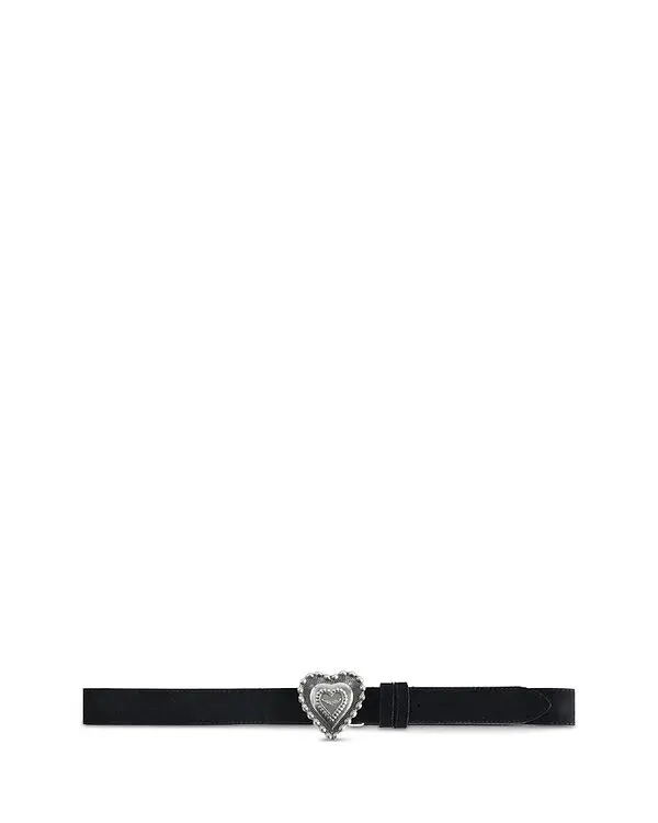 Zadig&Voltaire Sante Fe Crush Leather Belt - Black