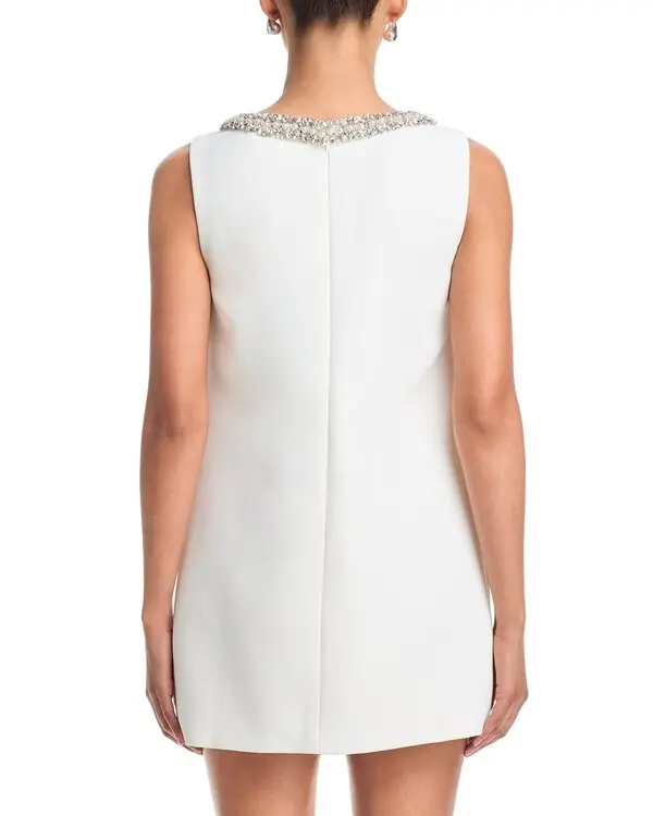 SELF-PORTRAIT Crepe Bow Mini Dress Exclusive