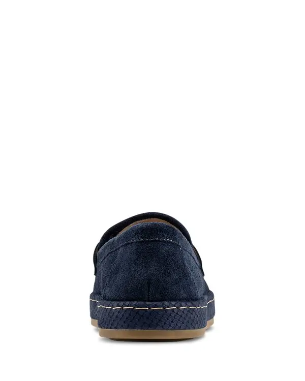DONALD PLINER Leather/suede Slip-on Loafers - Navy
