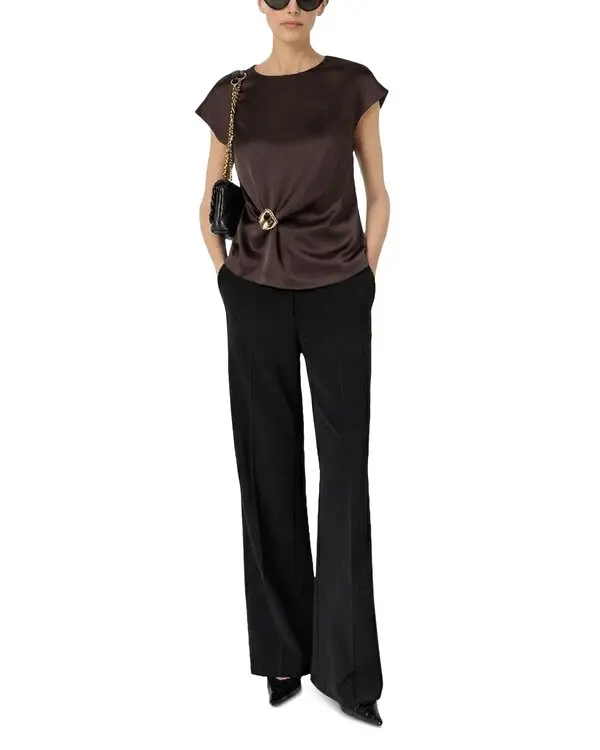 Gerard Darel Claudie Brooch Top - Cinnamon