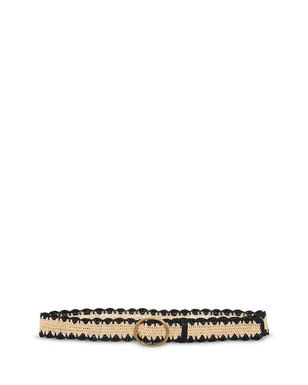 Gerard Darel Paloma Raffia Belt - Black