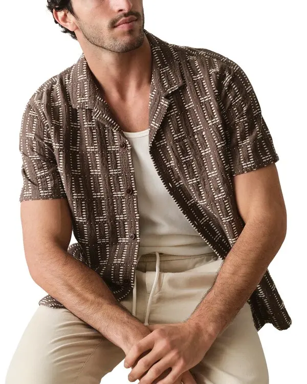 Marine Layer Patterned Dobby Resort Shirt