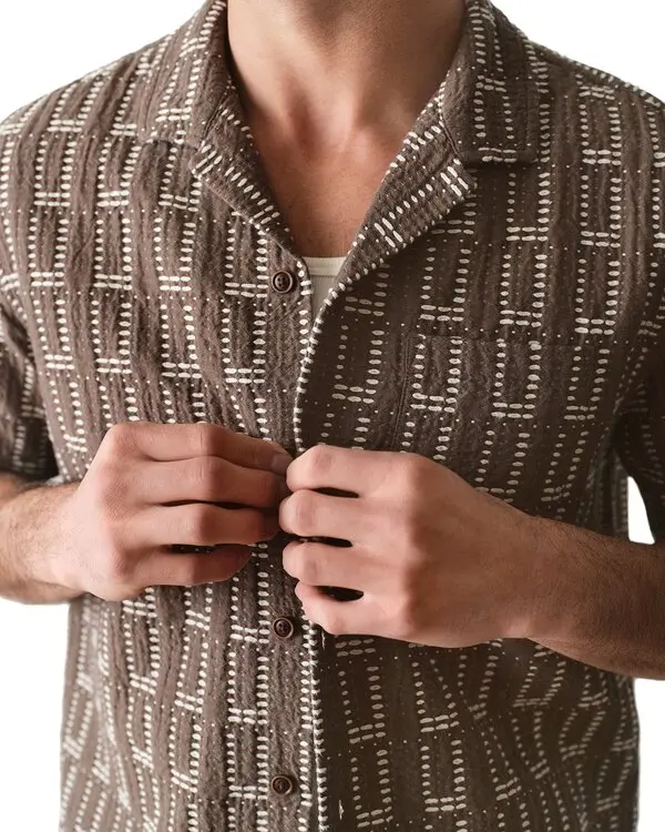 Marine Layer Patterned Dobby Resort Shirt