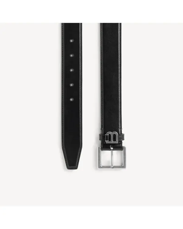Balenciaga Hourglass Leather Belt - Black