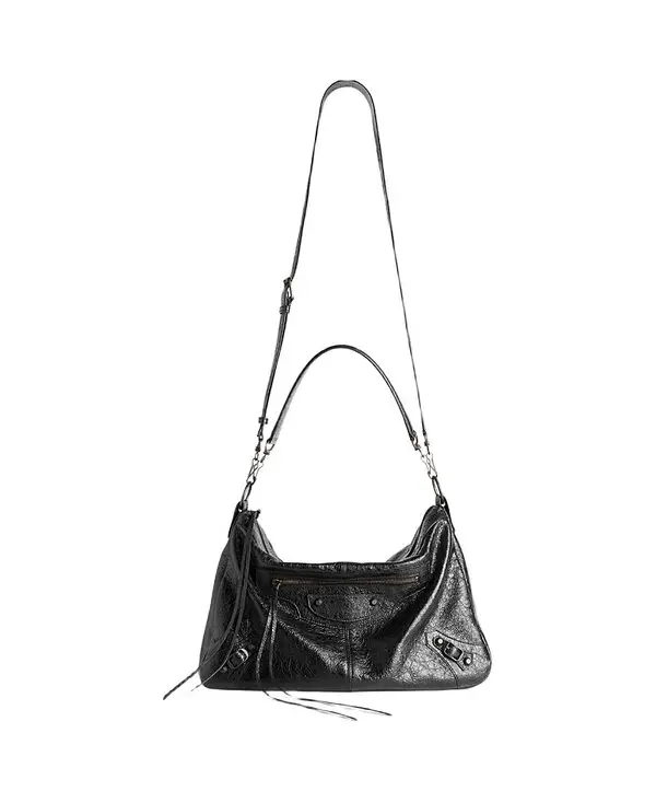 Balenciaga Le City Moto Medium Shoulder Bag - Black