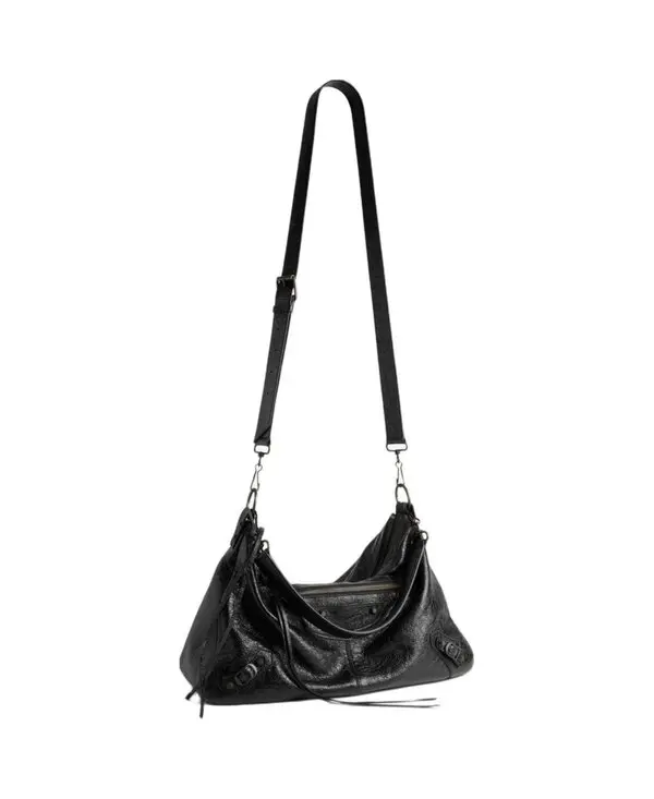 Balenciaga Le City Moto Medium Shoulder Bag - Black