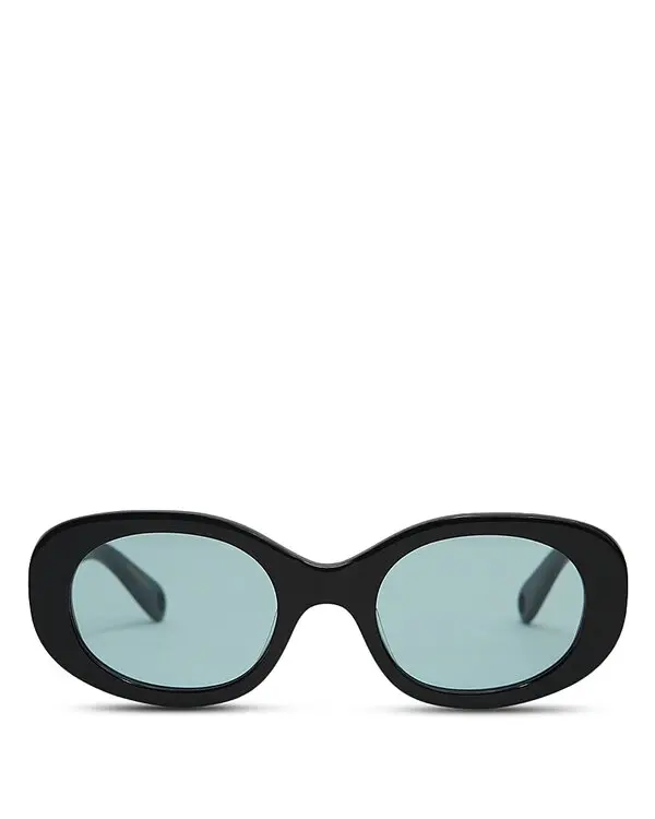 ELISA JOHNSON Lyna Gloss Sunglasses, 49mm - Gloss Black/teal
