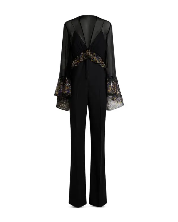 Etro Maxi Catsuit - Printed Black