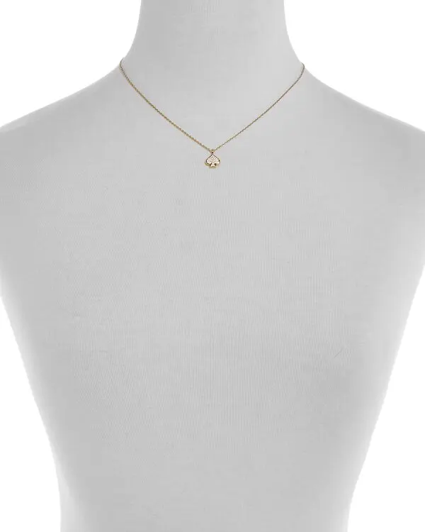 Kate Spade New York Everyday Spade Pave Mini Pendant Necklace