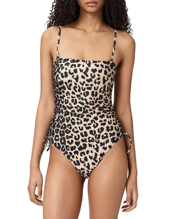 ALLSAINTS Court One Piece Swimsuit - Leppo Brown