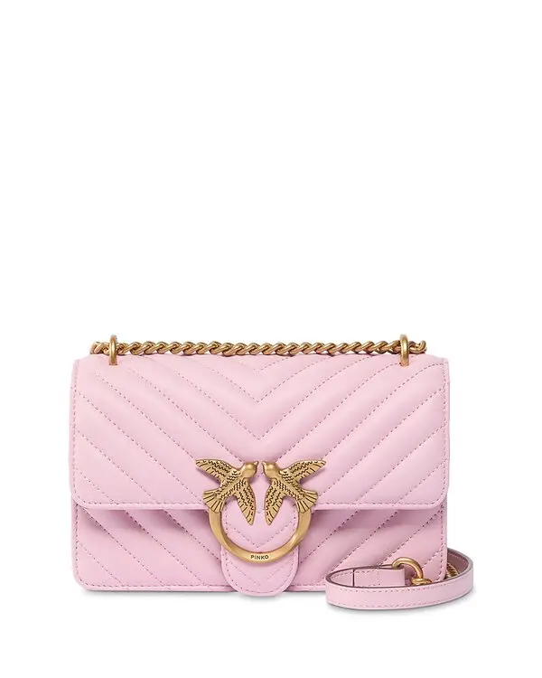 Pinko Love One Mini Leather Crossbody Bag