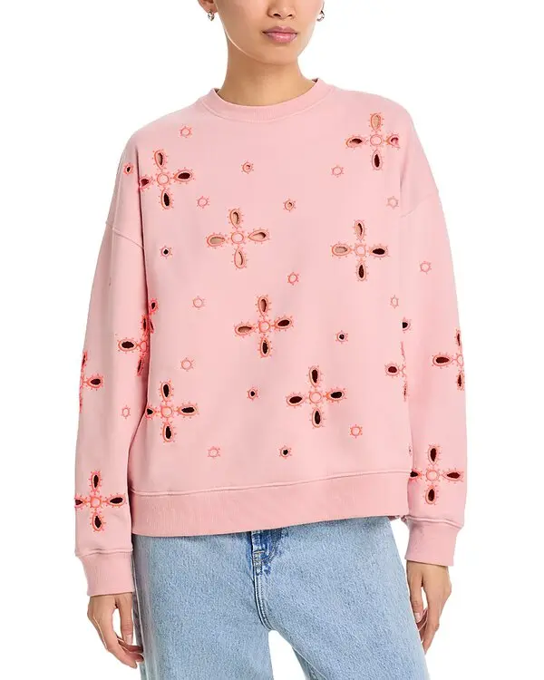 Essentiel Antwerp Embroidered Cotton Sweatshirt