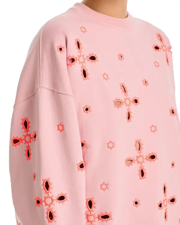 Essentiel Antwerp Embroidered Cotton Sweatshirt