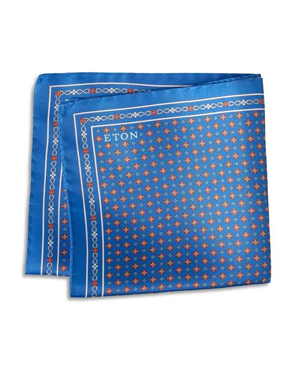 Eton Floral Silk Twill Pocket Square