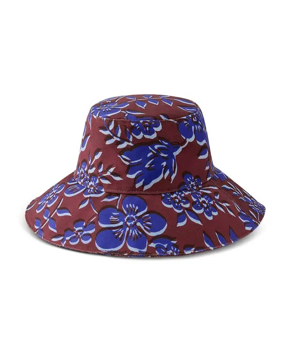 Helen Kaminski Tessa Floral Print Canvas Bucket Hat