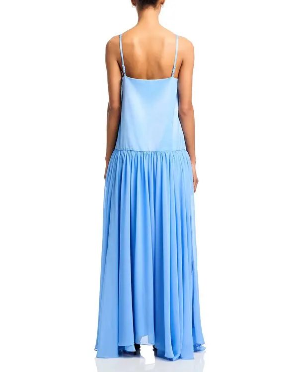 French Connection Marina Silky Maxi Dress - Blue Hydrangea