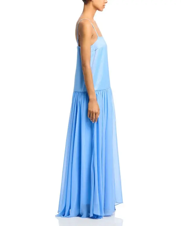 French Connection Marina Silky Maxi Dress - Blue Hydrangea