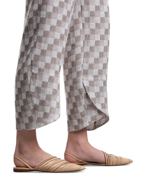 Emporio Armani Gauze Checkered Pants - Beige/natural Check