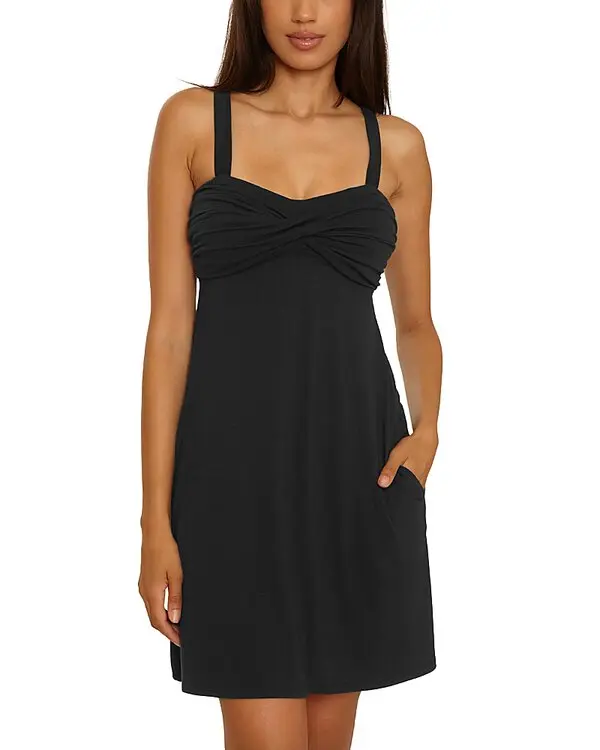 BECCA By Rebecca Virtue Beach To Bbq Twist Bandeau Cover Up Dress - Black