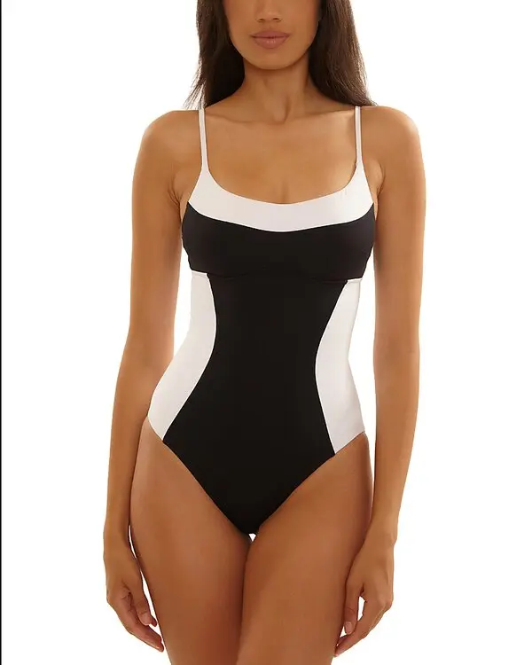 BECCA By Rebecca Virtue Elisabeth Corset Inspired One Piece Swimsuit - Black