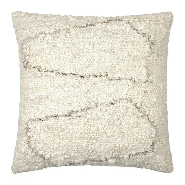 SURYA Jagged Decorative Pillow - Cream