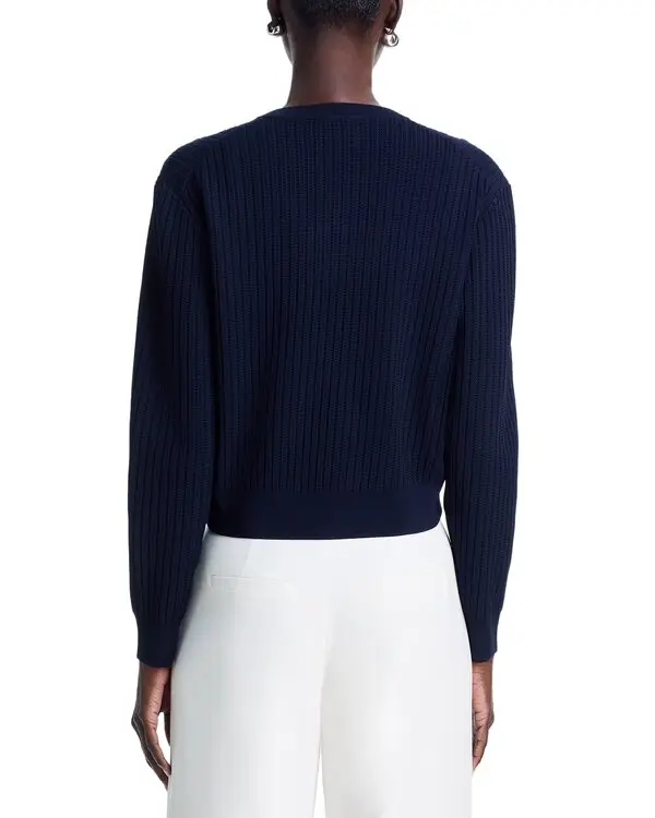 Theory Pointelle Zip-up Sweater