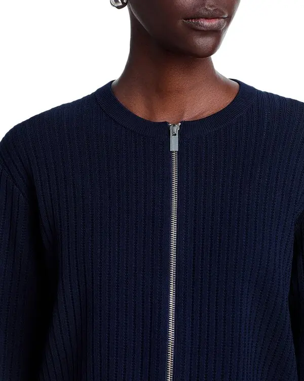 Theory Pointelle Zip-up Sweater